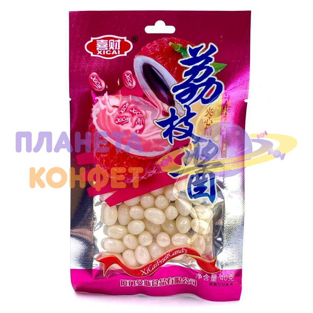 Конфеты сладкие из Китая: Жевательные конфеты Xicai со вкусом Личи