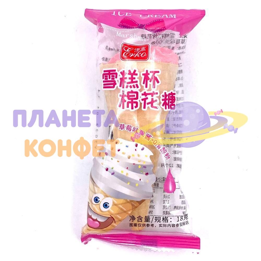 Желе, зефир и мармелад из Китая: Зефир в вафельном стаканчике с ...