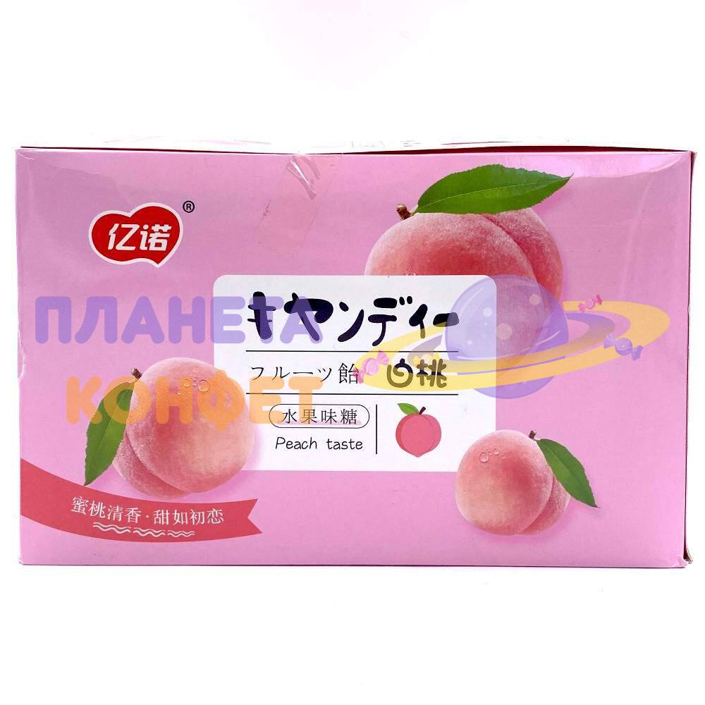 Конфеты сладкие из Азии: Карамель леденцовая "Yinuo" со вкусом персика