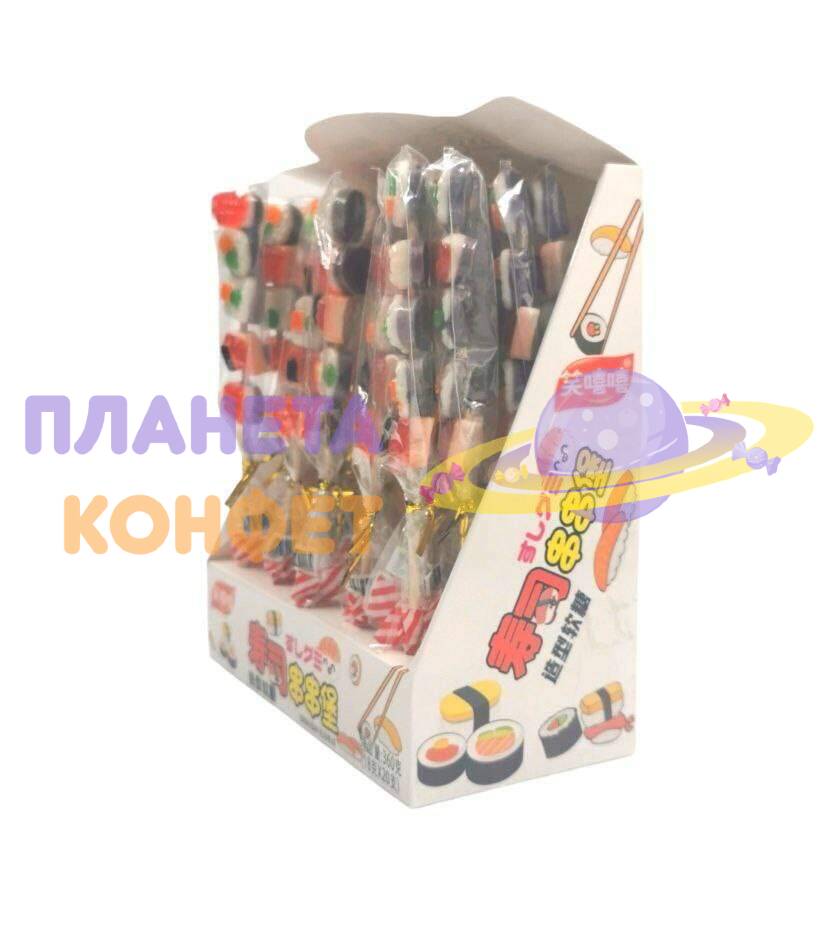 Желе, зефир и мармелад из Китая: Мармелад "Суши" на палочке