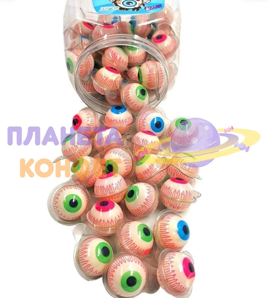 Желе, зефир и мармелад из Китая: Мармелад "Soft Candy" глаза в банке
