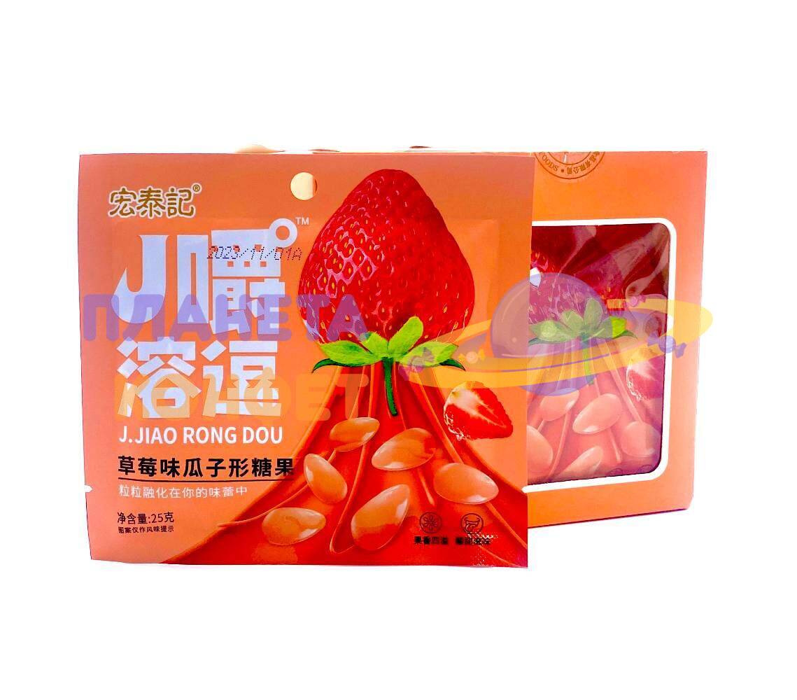 Конфеты сладкие из Азии: Молочные жевательные конфеты "JIAO RONG" со ...